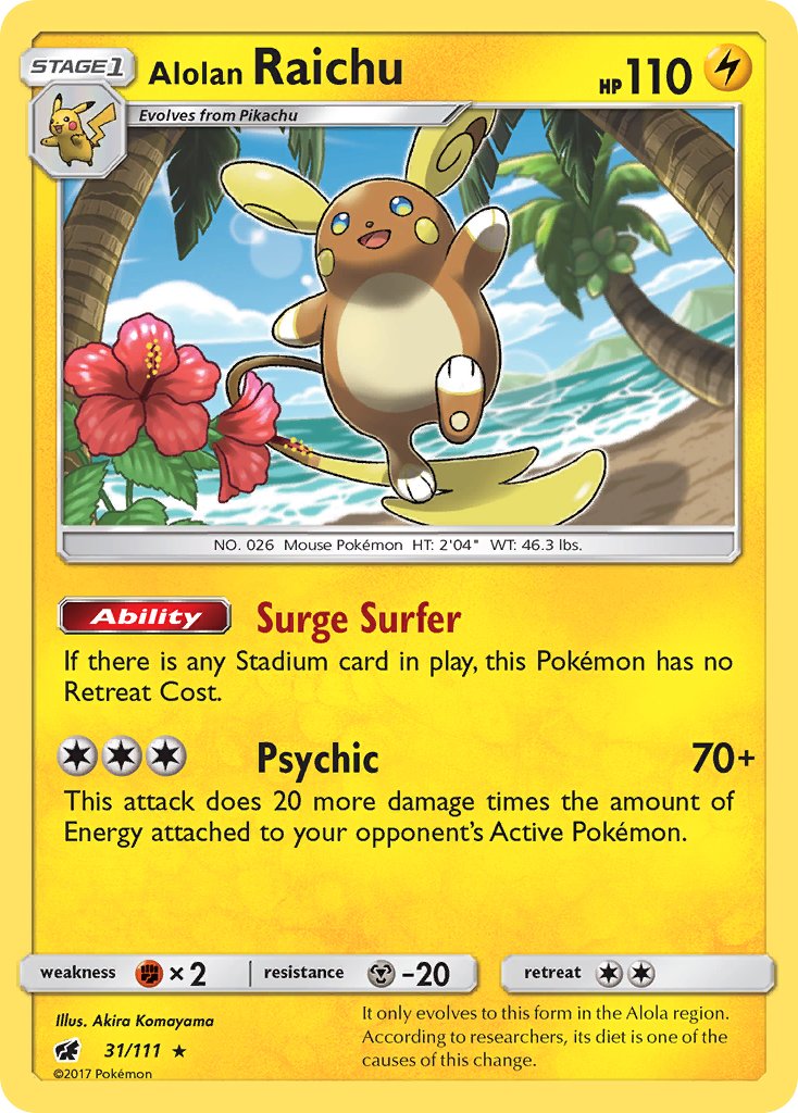 Alolan Raichu (31/111) (Theme Deck Exclusive) [Sun & Moon: Crimson Inv